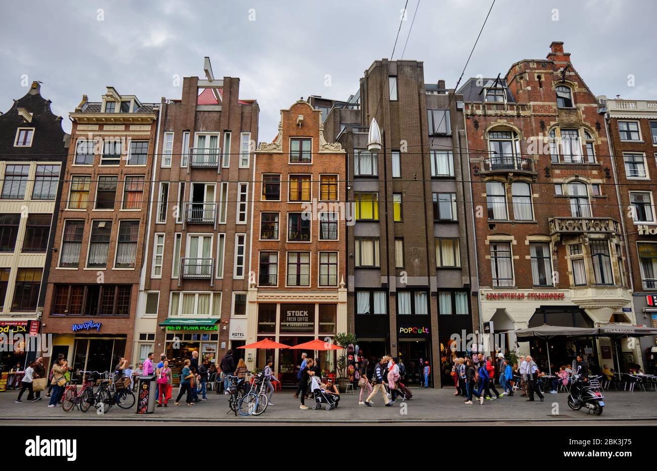 Amsterdam / Netherlands - October 15, 2018: Colorful old buildings in ...