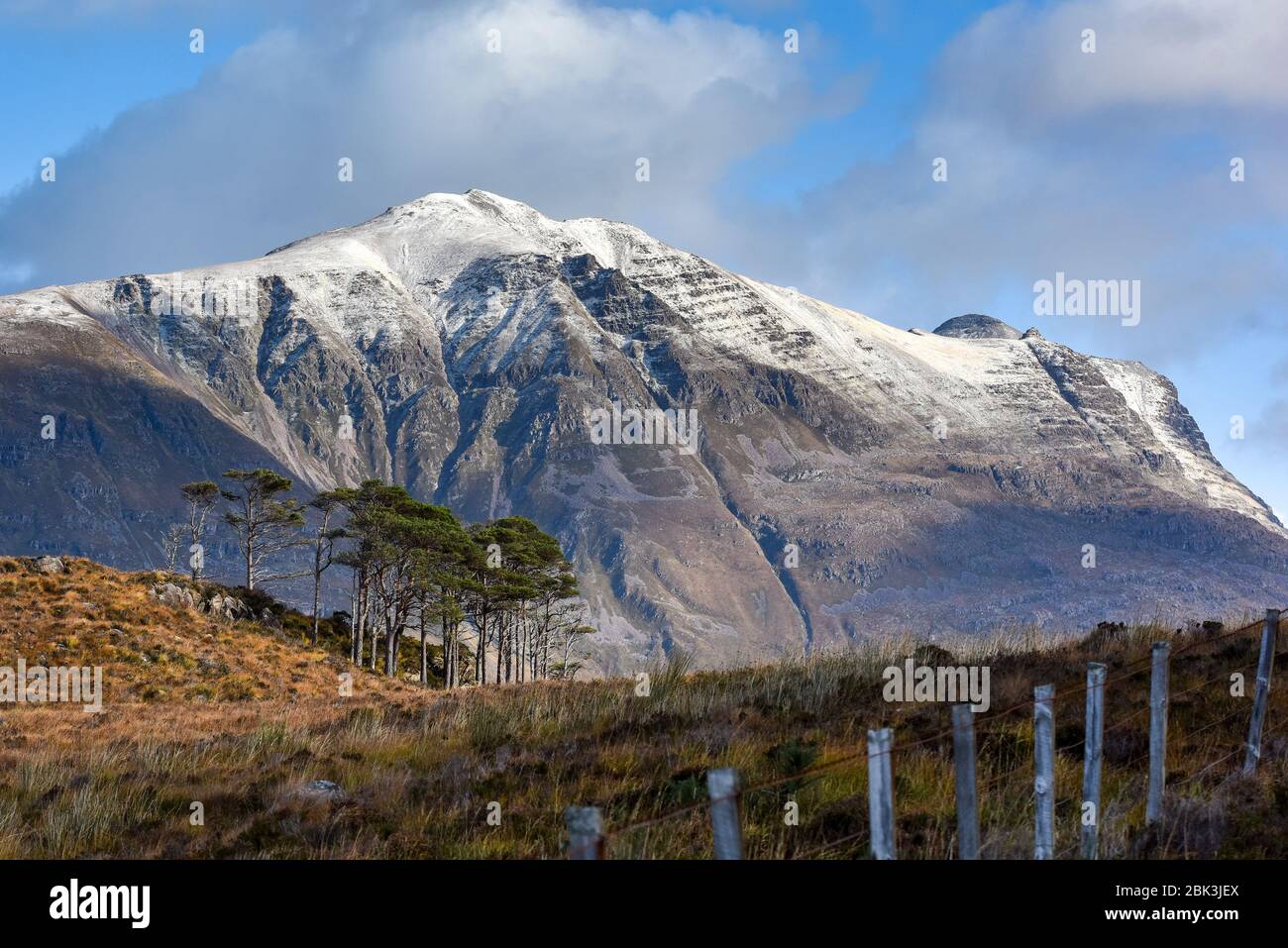 Stunning snow capped Liathach Torridon Village, Torridon, Western Ross ...
