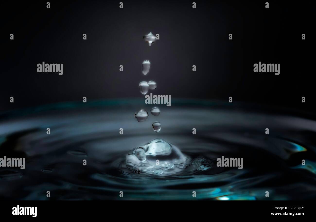 Water drop splash shallow hi-res stock photography and images - Alamy
