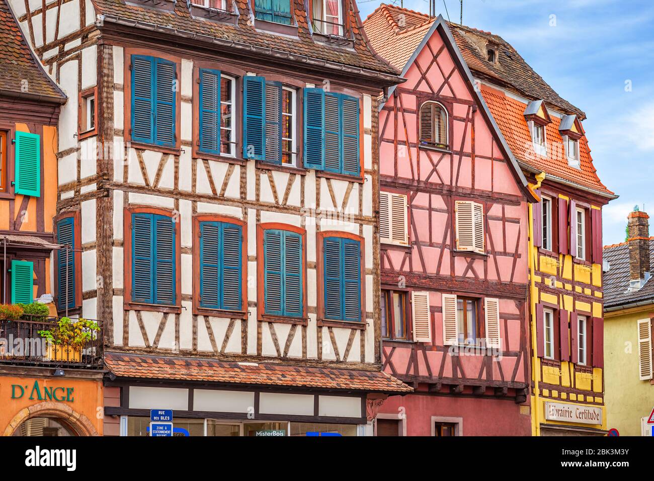 Traditional half-timbered houses in Colmar, Alsace, France Stock Photo ...
