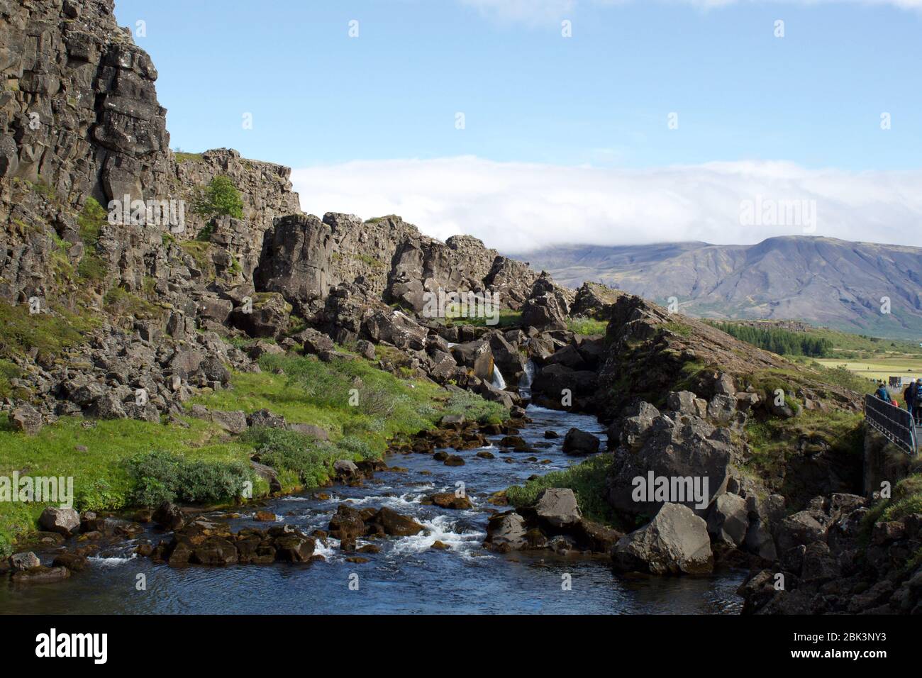 Thingvellir National Park in Iceland Where a split in the tectonic ...