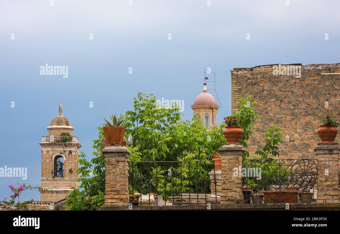 Offida village, an ancient village in the Marche region of Italy ...