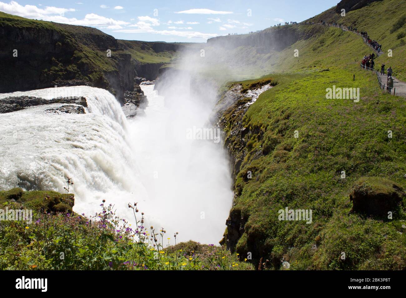 Iceland Waterfalls With mist Stock Photo - Alamy