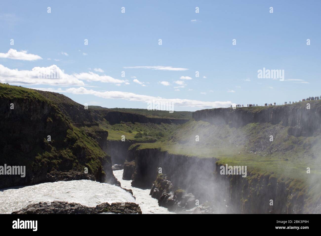 Iceland Waterfalls With mist Stock Photo - Alamy