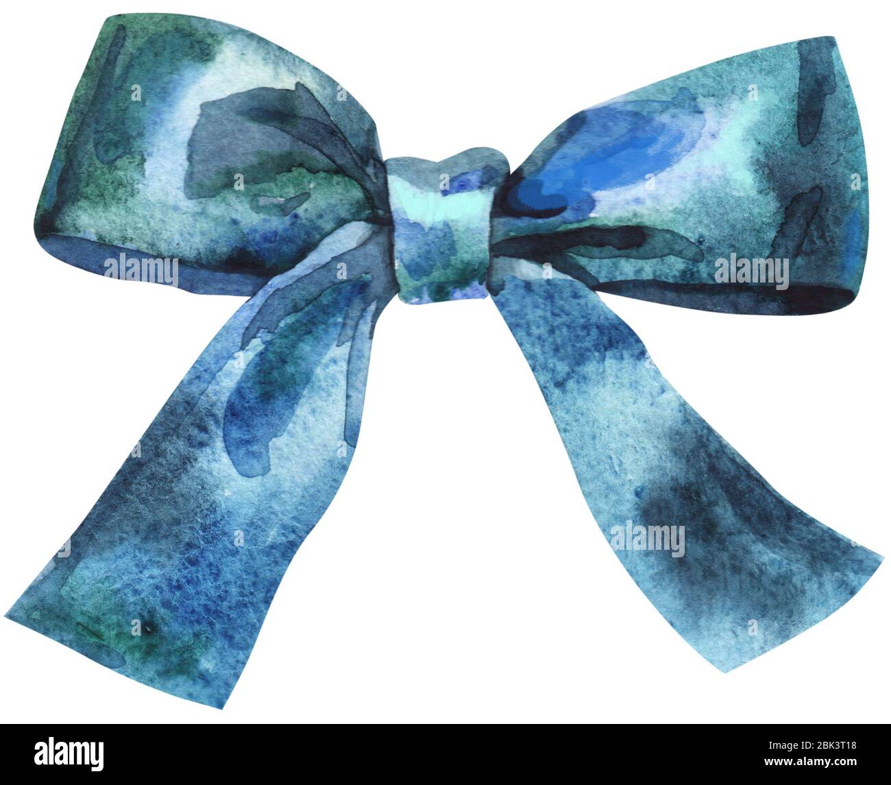 Watercolor blue bow. Beautiful great design for any purposes Stock ...