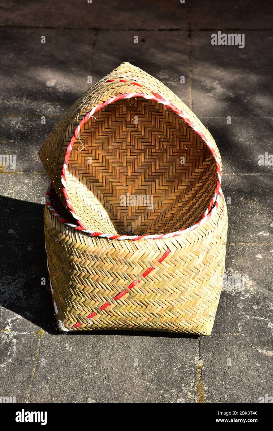indian basket showing inside and outside regions Stock Photo - Alamy