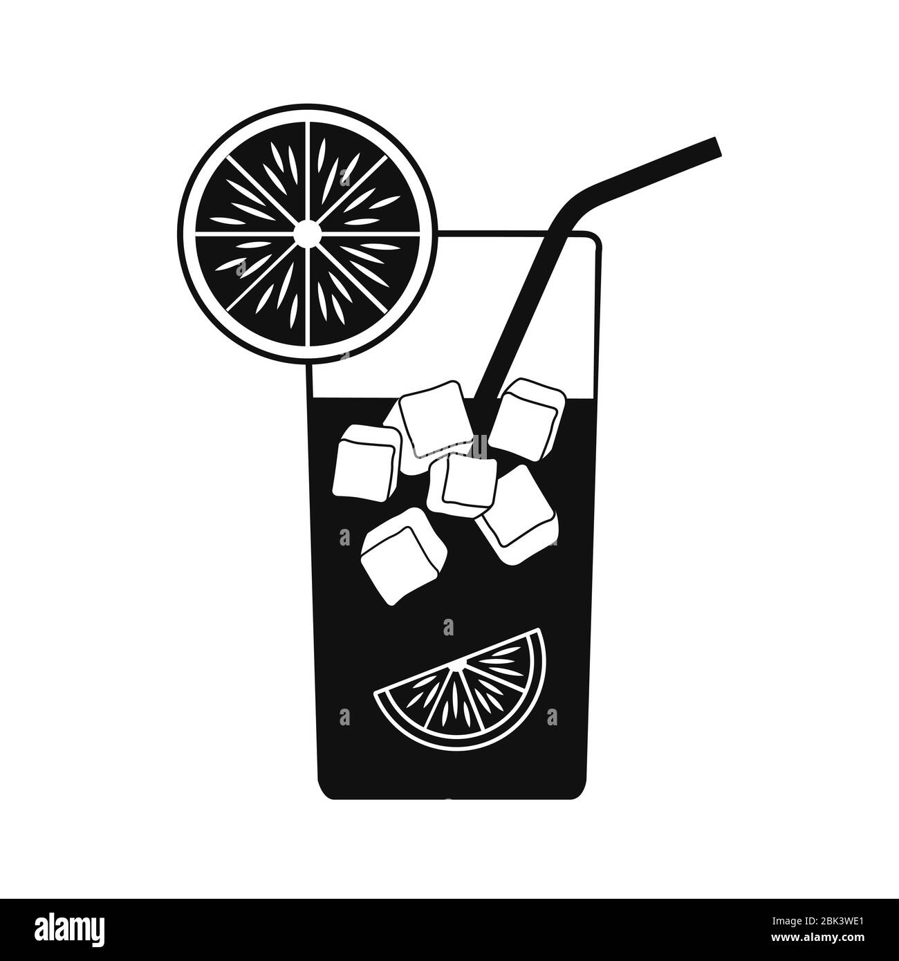 Cocktail glass icons on white background. Vector illustration Stock ...