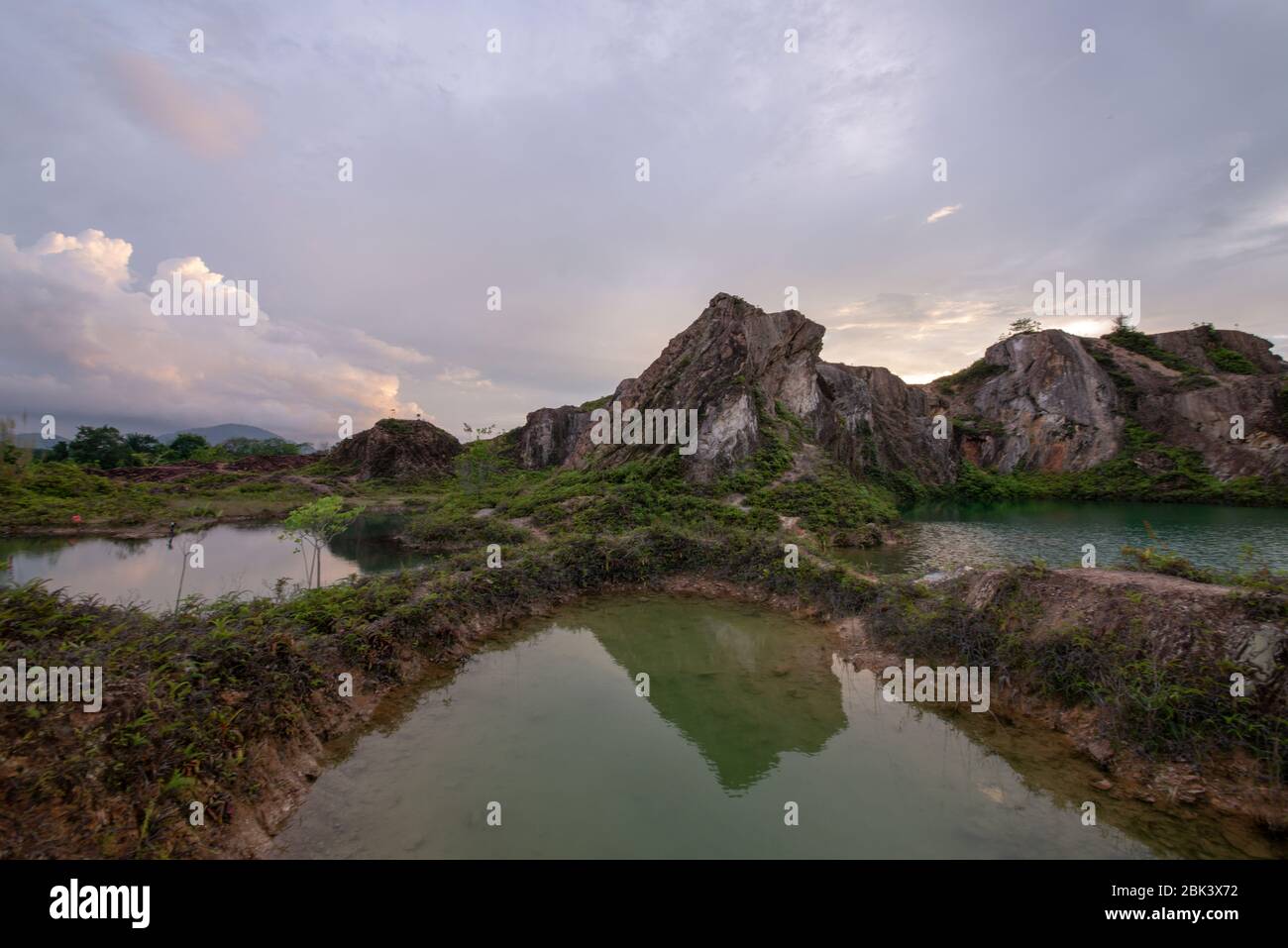 Reflection of Frog Hill at Penang, Malaysia Stock Photo - Alamy