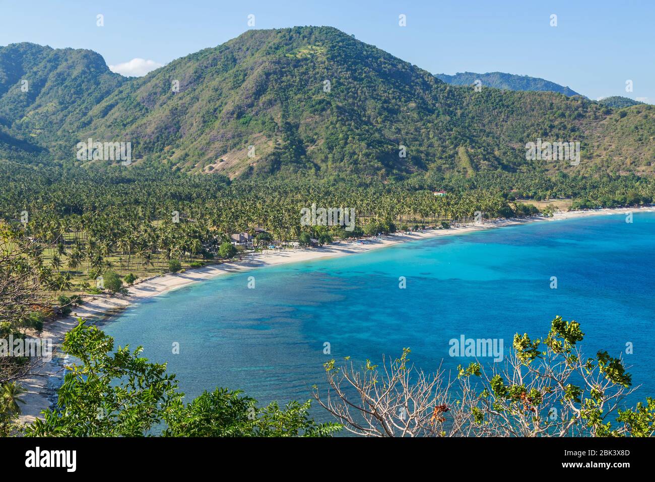 Beautiful landscape of Senggigi beach, Lombok island, scenic travel ...