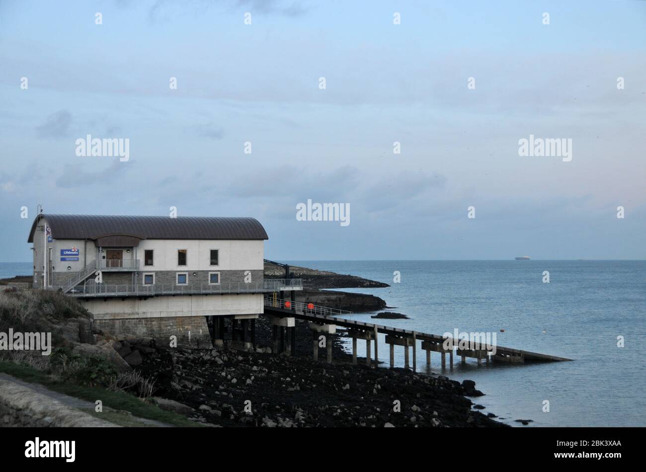 Around the UK - Moelfre Lifeboat Station Stock Photo - Alamy