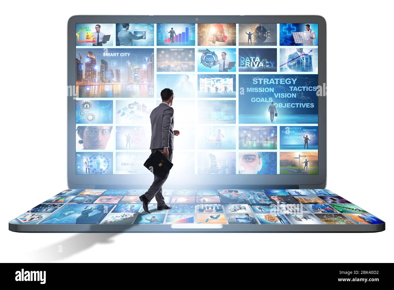 Many different images in the video streaming concept Stock Photo - Alamy