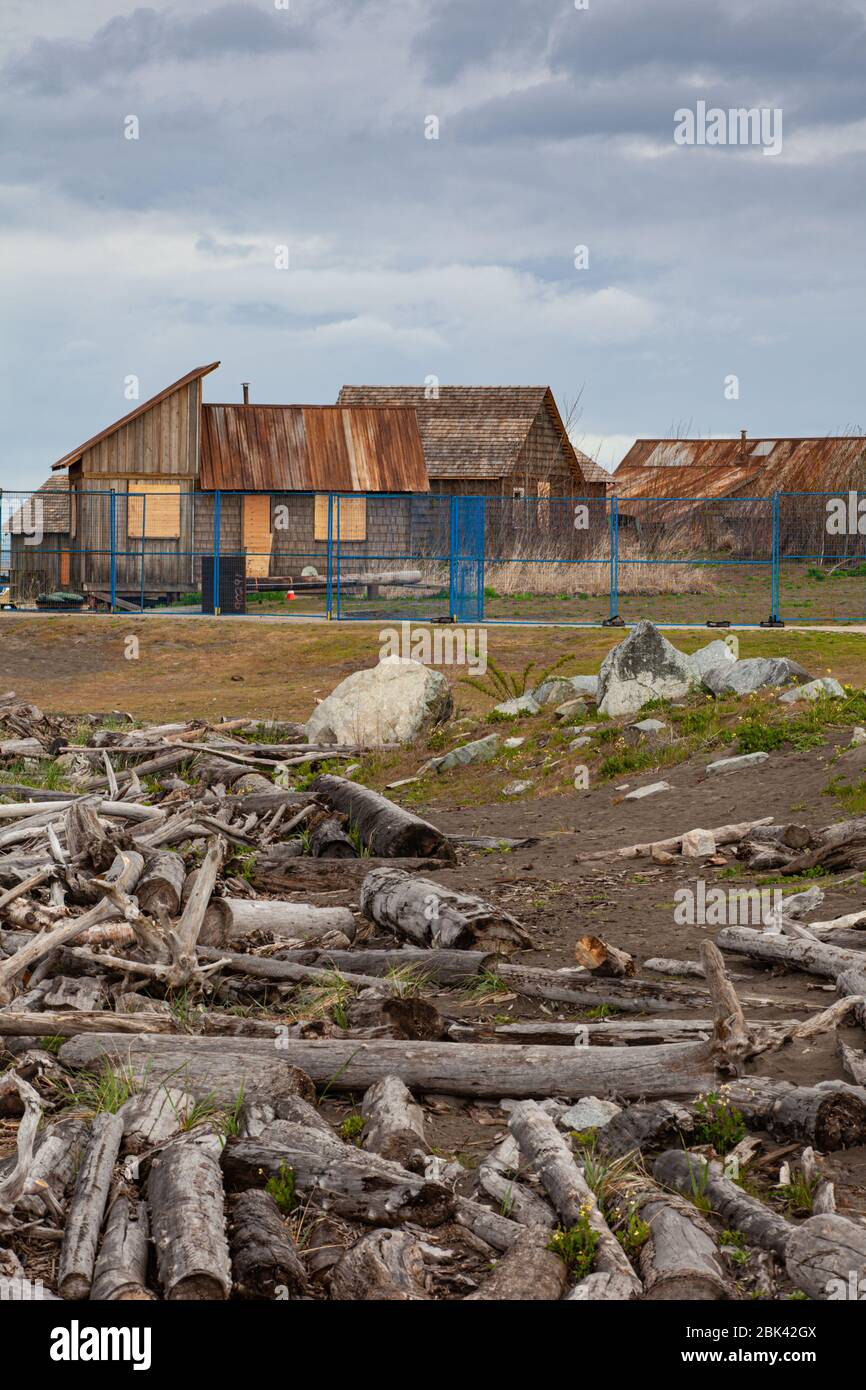 Film set fishing village constructed by Netflix at Gary Point Park in ...