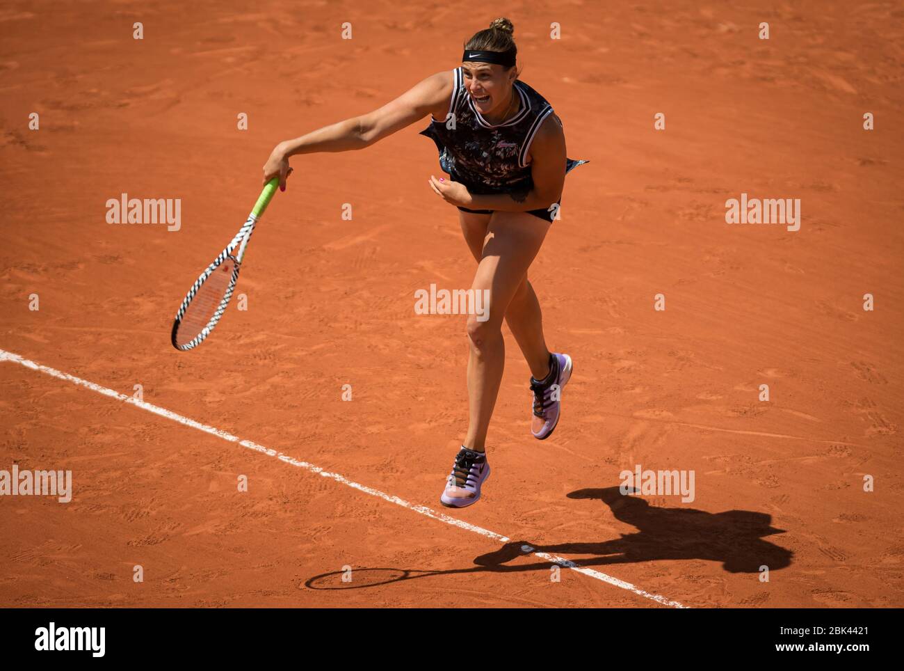 Arena Sabalenka of Belarus during her doubles quarter-final match at ...