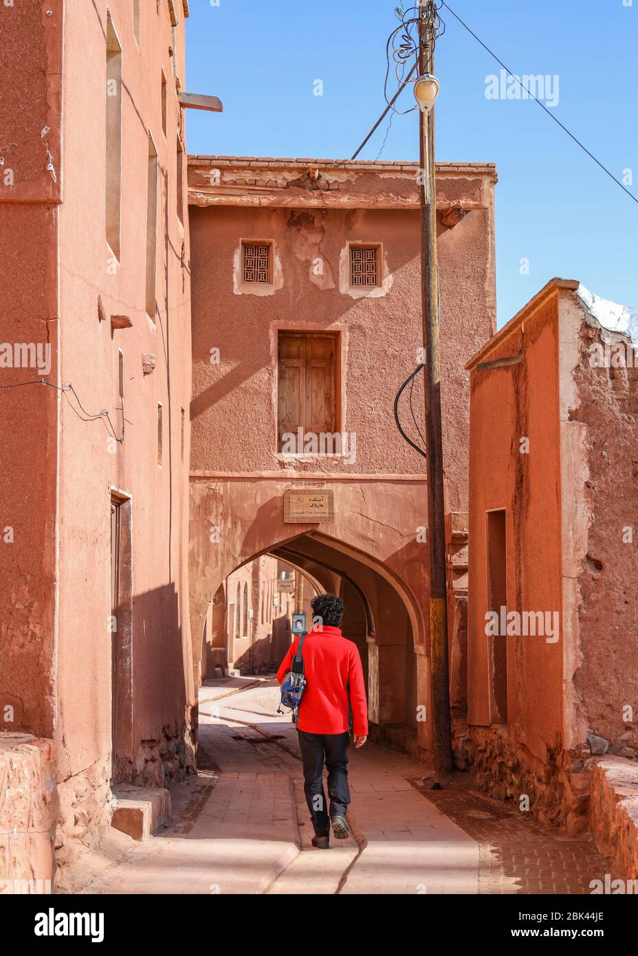 1500 year old traditional village of red mud brick houses, Abyaneh ...