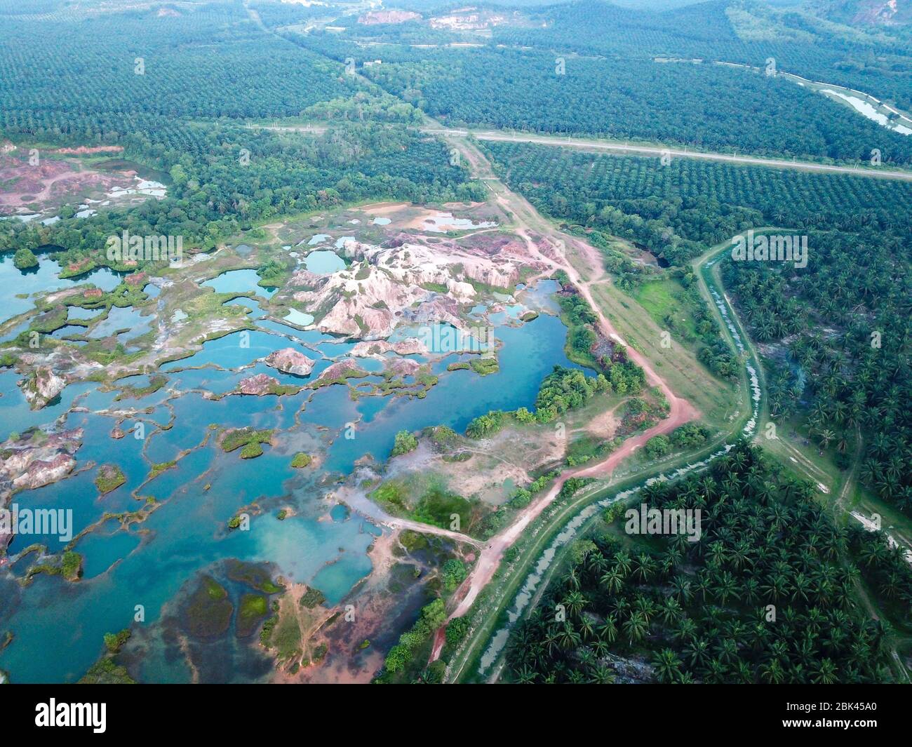 Aerial view Frog Hill. Beautiful lake Stock Photo - Alamy