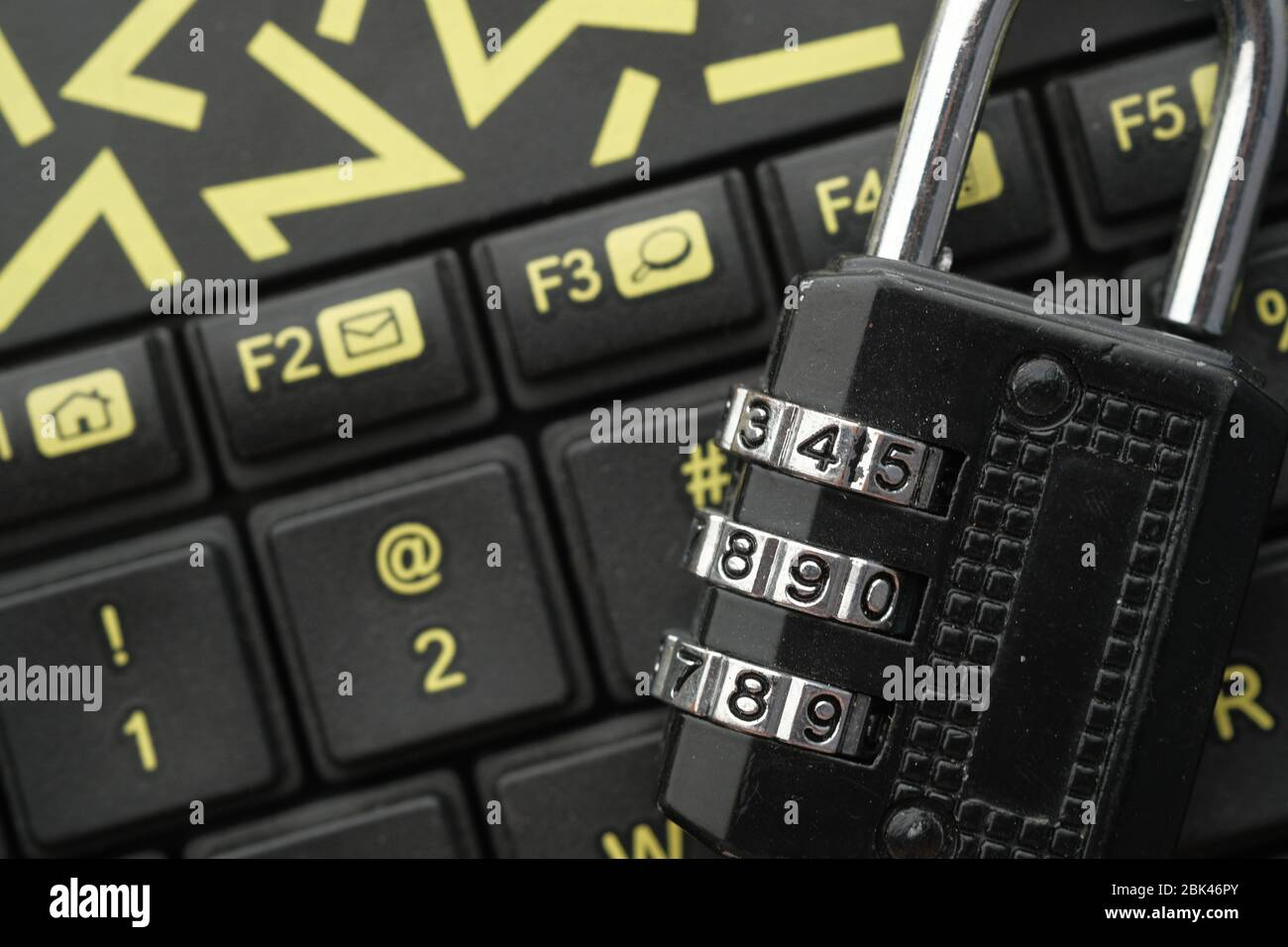 close up of padlock keyboard. the concept of security and privacy Stock ...