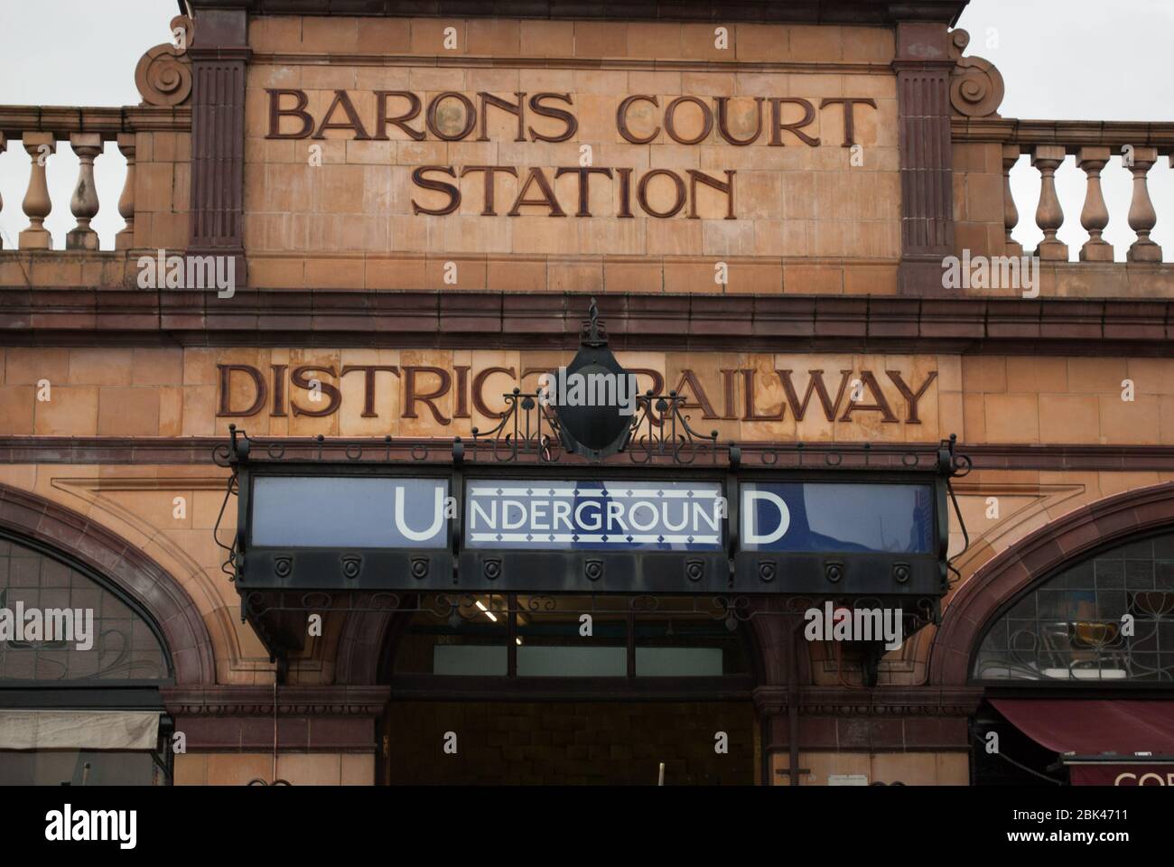 1900s Architecture Terracotta Stone Barons Court Tube Underground ...