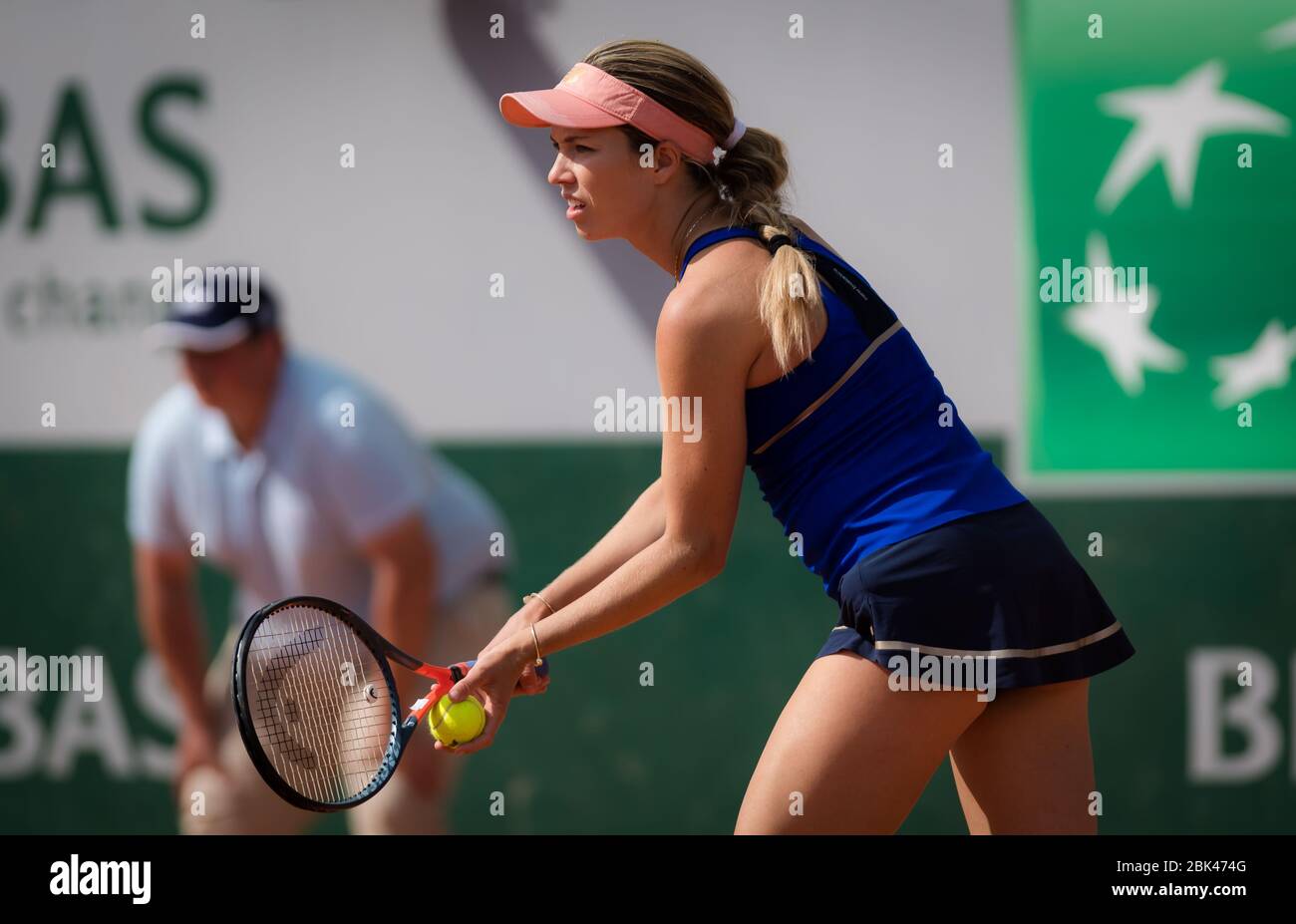 Danielle Collins of the United States in action during her first-round ...