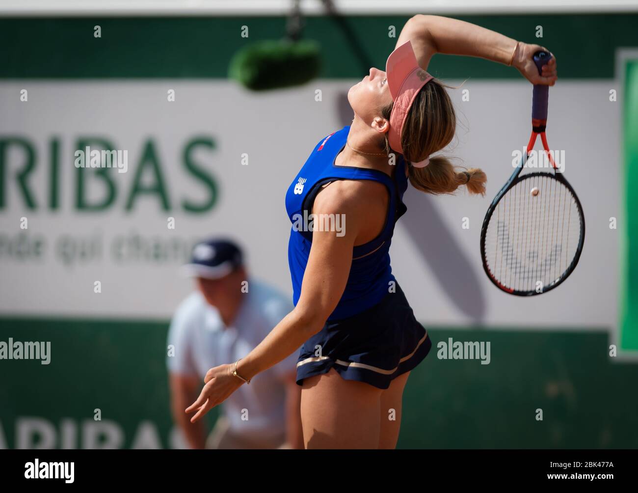 Danielle Collins of the United States in action during her first-round ...