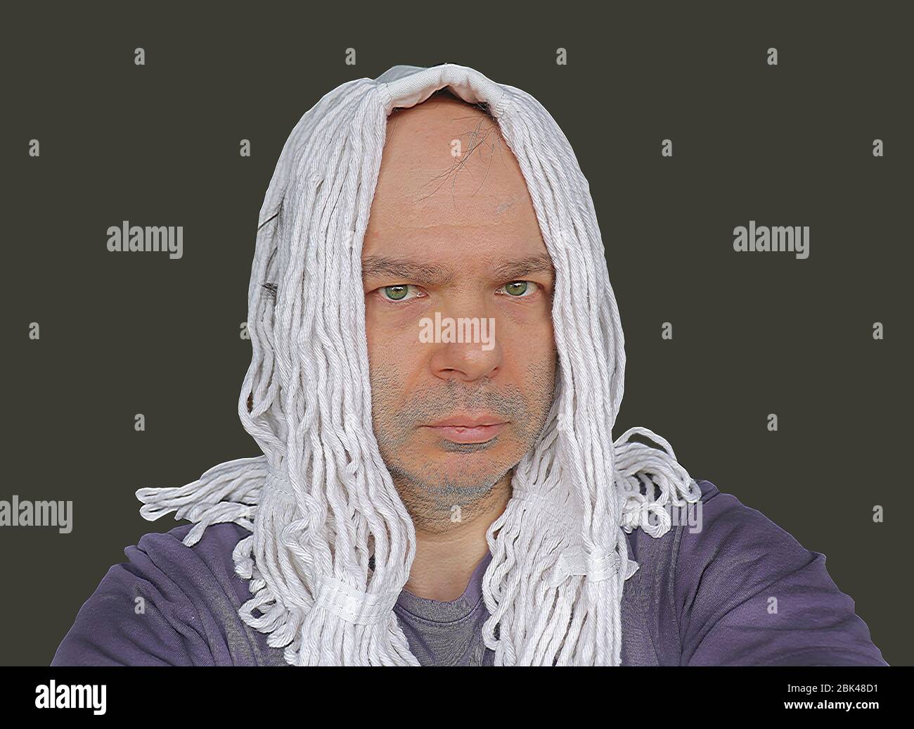 Portrait of young man with white dreadlock hairstyle Stock Photo - Alamy