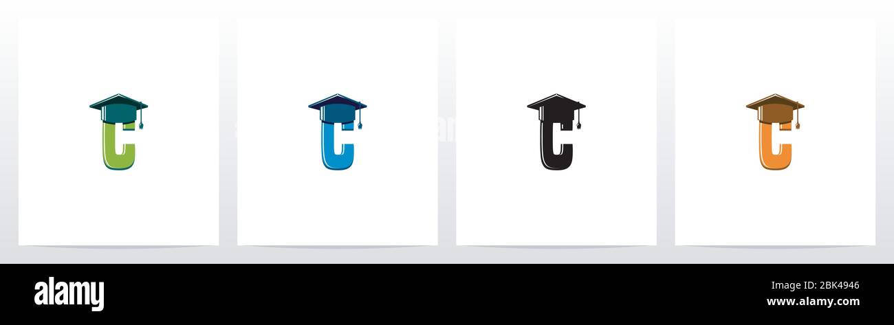 Collage of graduation cap Stock Vector Images - Alamy