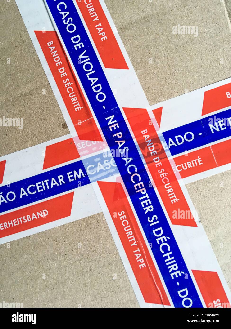 Security band for packs shipping, France Stock Photo - Alamy