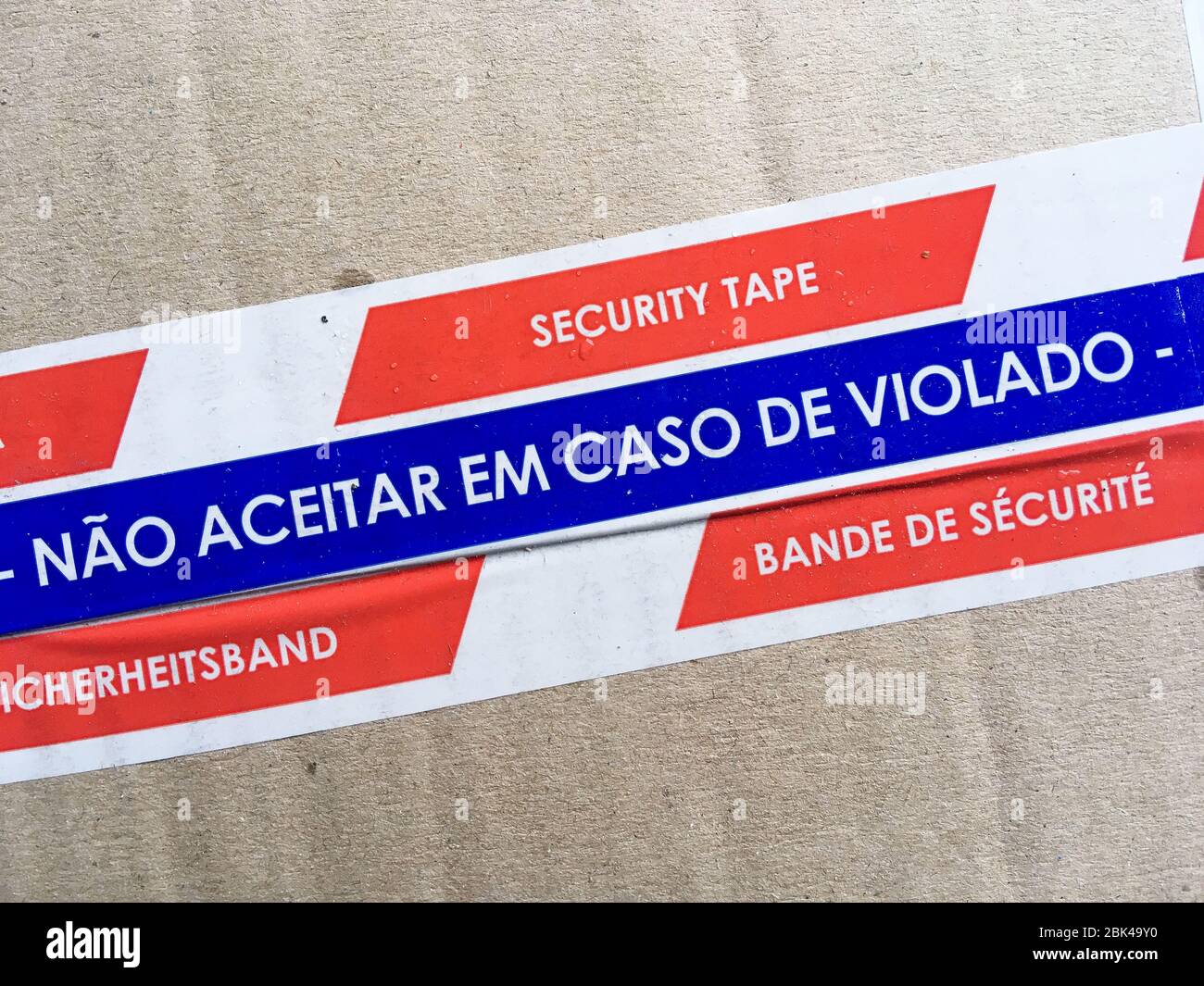 Security band for packs shipping, France Stock Photo - Alamy