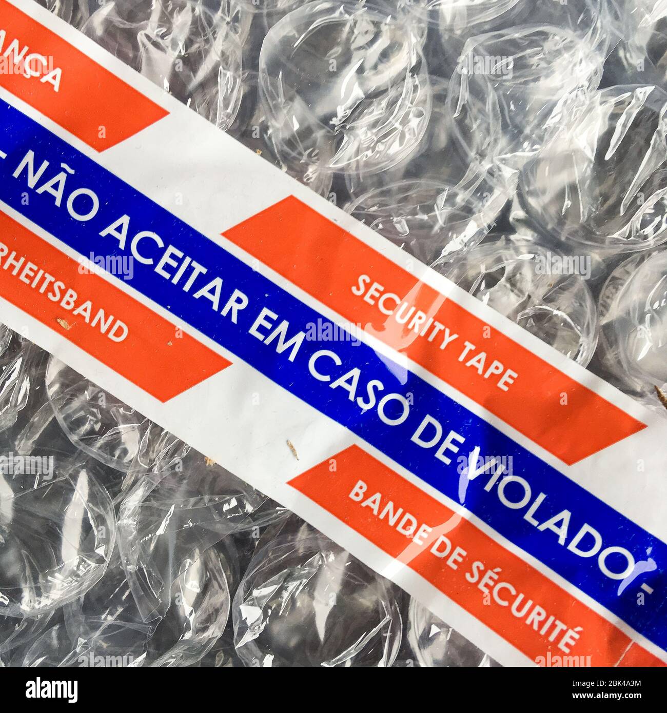 Security band for packs shipping, France Stock Photo - Alamy