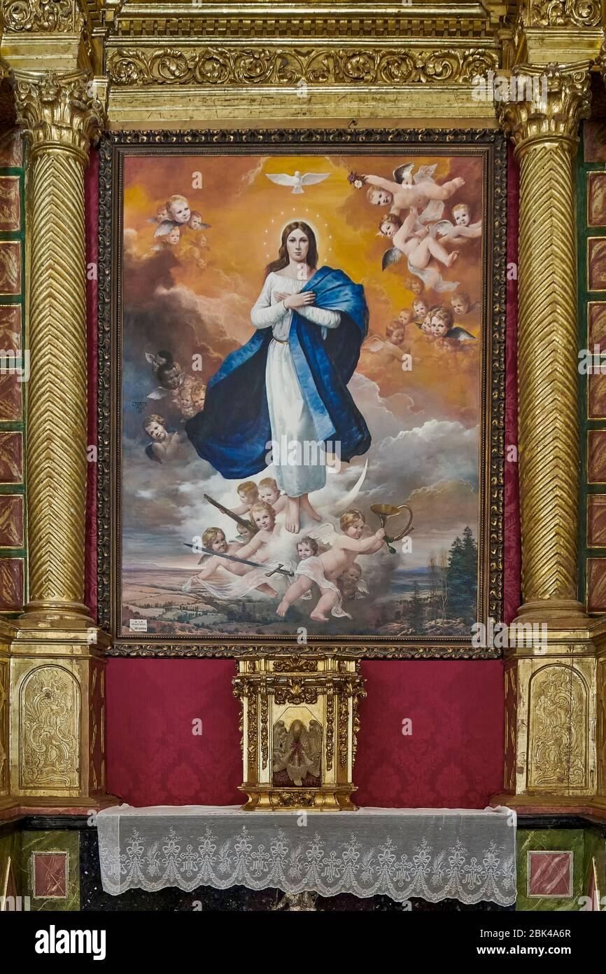 Altar of the Church of the citadel of Jaca, a military fortification in ...