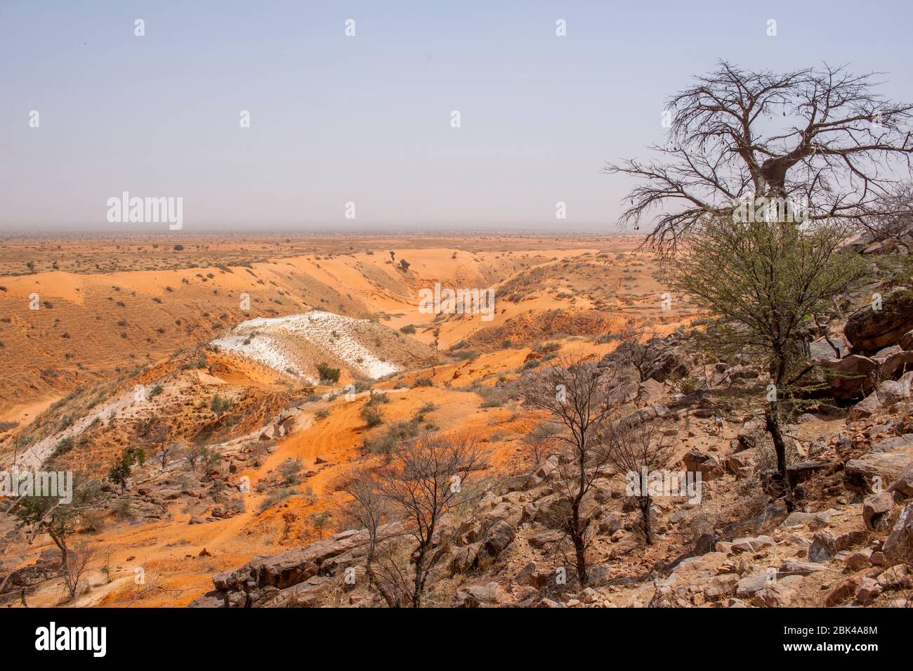 View of the Bandiagara Escarpment in the Dogon country in Mali, West ...