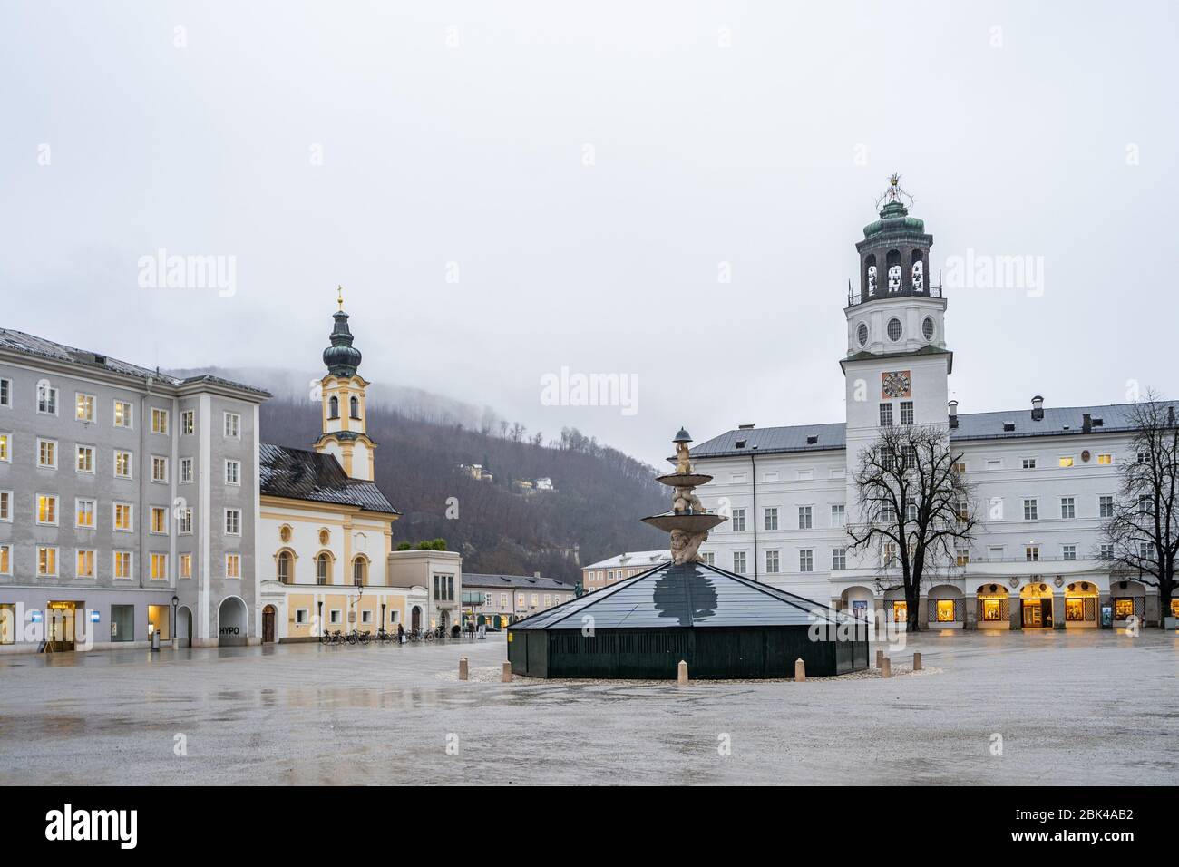 Feb 3, 2020 - Salzburg, Austria: Residenzplatz city square during ...