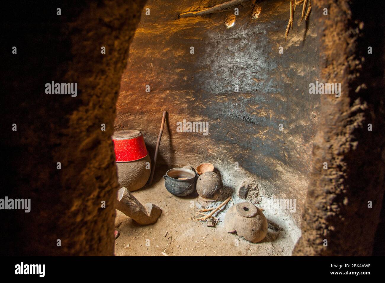 The kitchen in a mudbrick building called Tata or Takienta (UNESCO ...