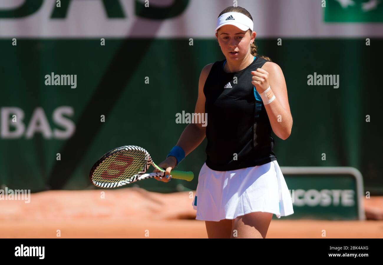 Jelena ostapenko playing tennis hi-res stock photography and images - Alamy