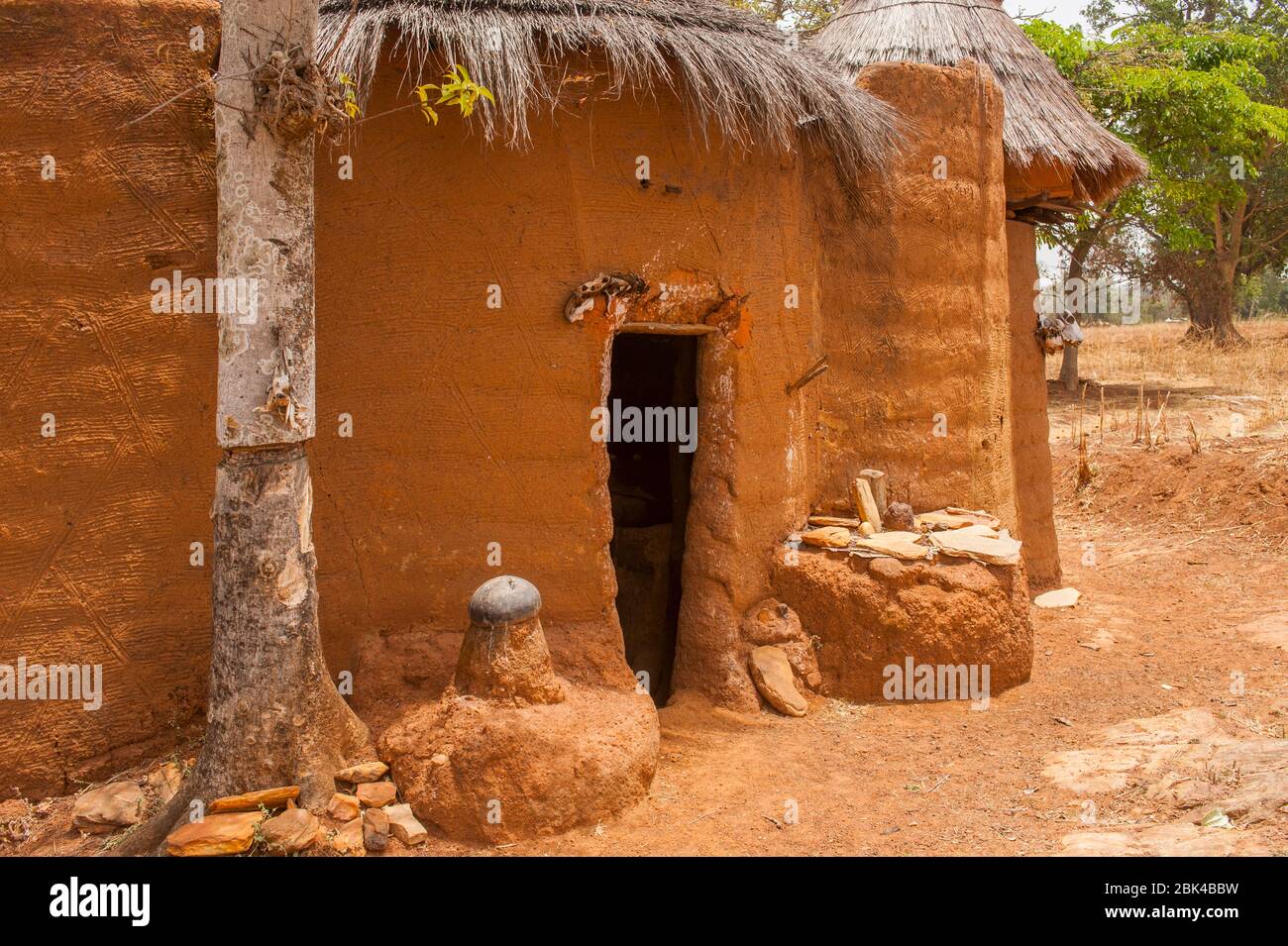 A Traditional Mudbrick Building Called Tata Or Tata Somba Of The Somba People Or Ditamari Or