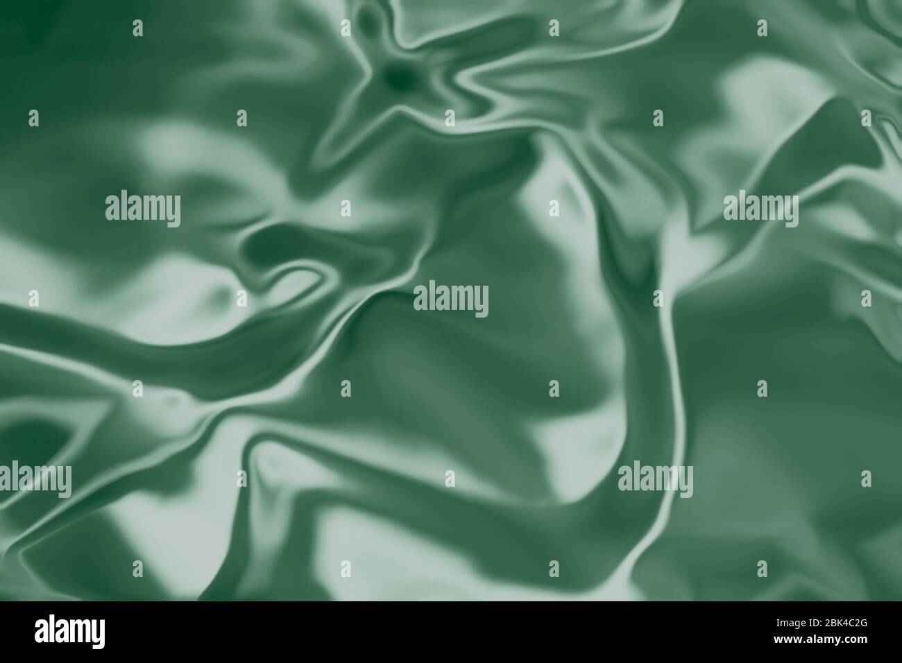 Green liquid shiny background. Wavy satin elegance texture Stock Photo ...