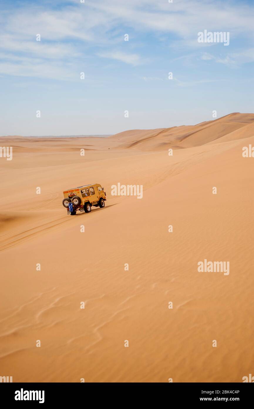 Exploring the sand dunes of the Namib Desert with a four wheel drive ...