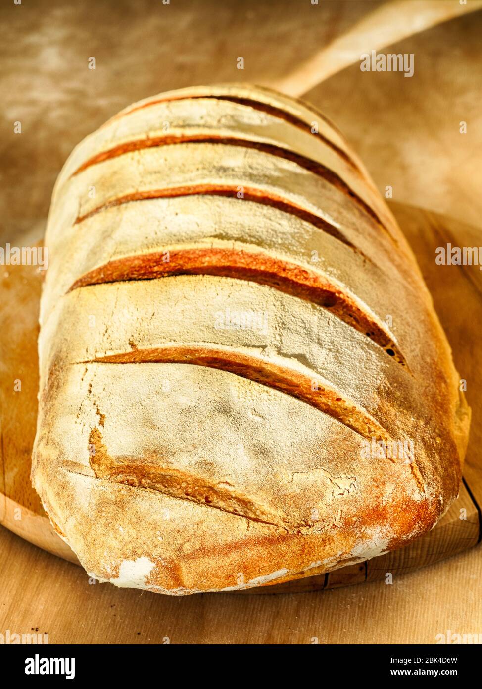View of a freshly baked loaf of bread Stock Photo - Alamy