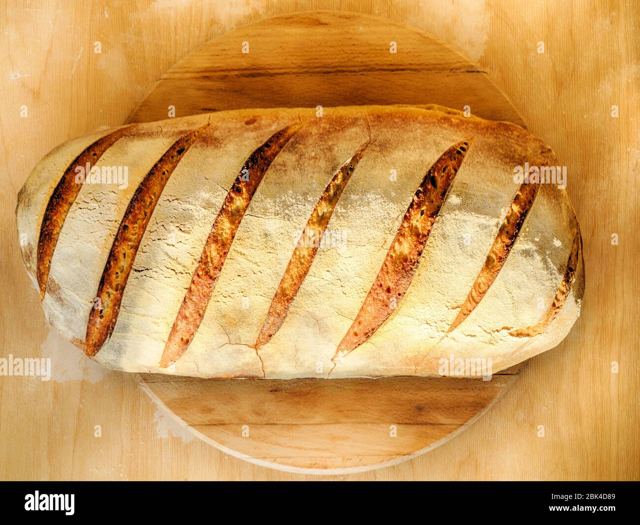 View of a freshly baked loaf of bread Stock Photo - Alamy