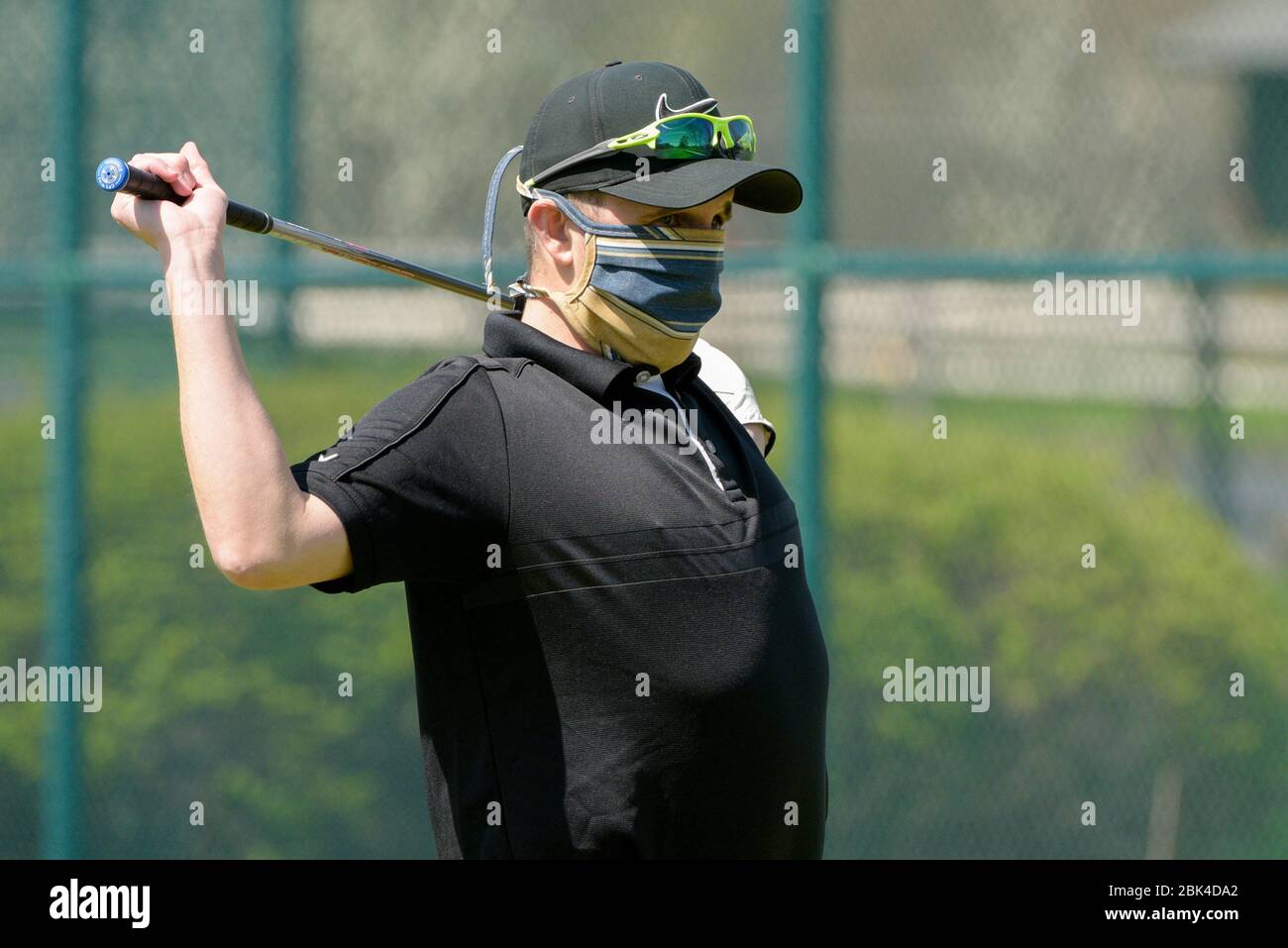 West Chicago, Illinois, USA. 1st May, 2020. While still wearing his ...