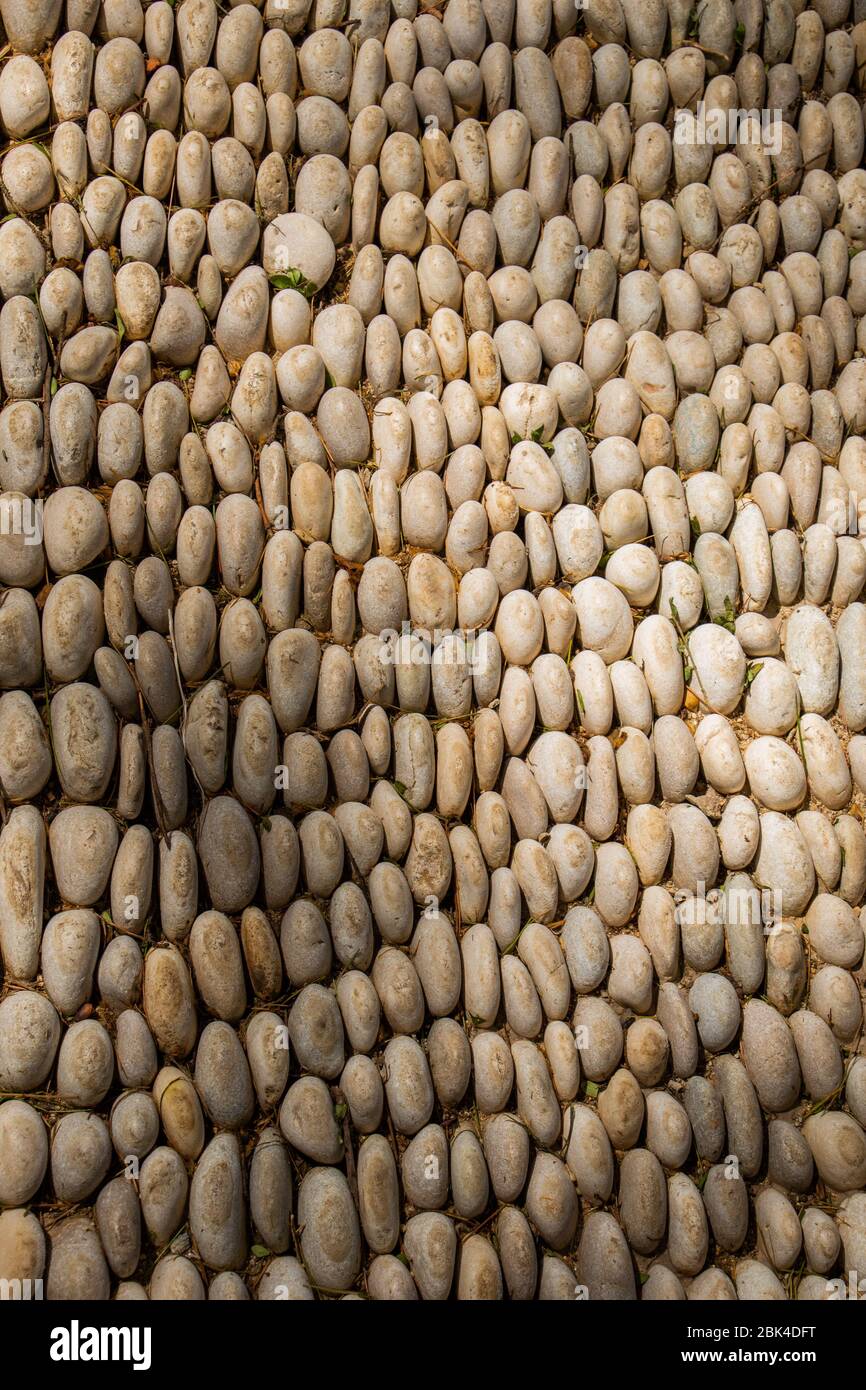 Abstract pebbles mosaic tiles design . Ground of pebble stones ...