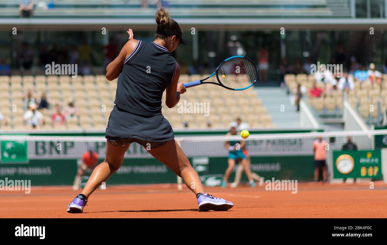 Madison Keys of the United States in action during her third-round ...