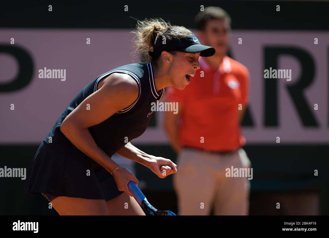 Madison Keys of the United States in action during her third-round ...