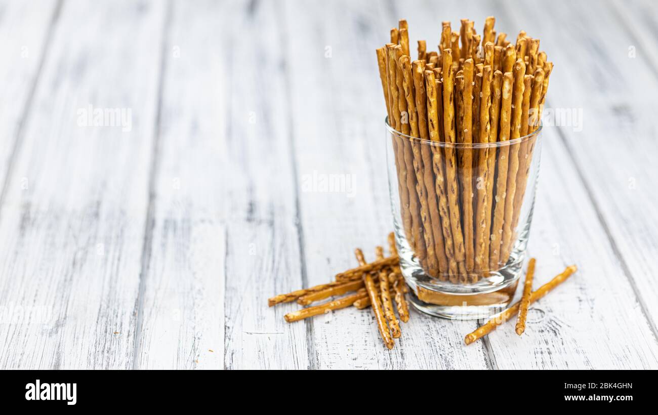 Some fresh made Sal Sticks as detailed close up shot Stock Photo - Alamy