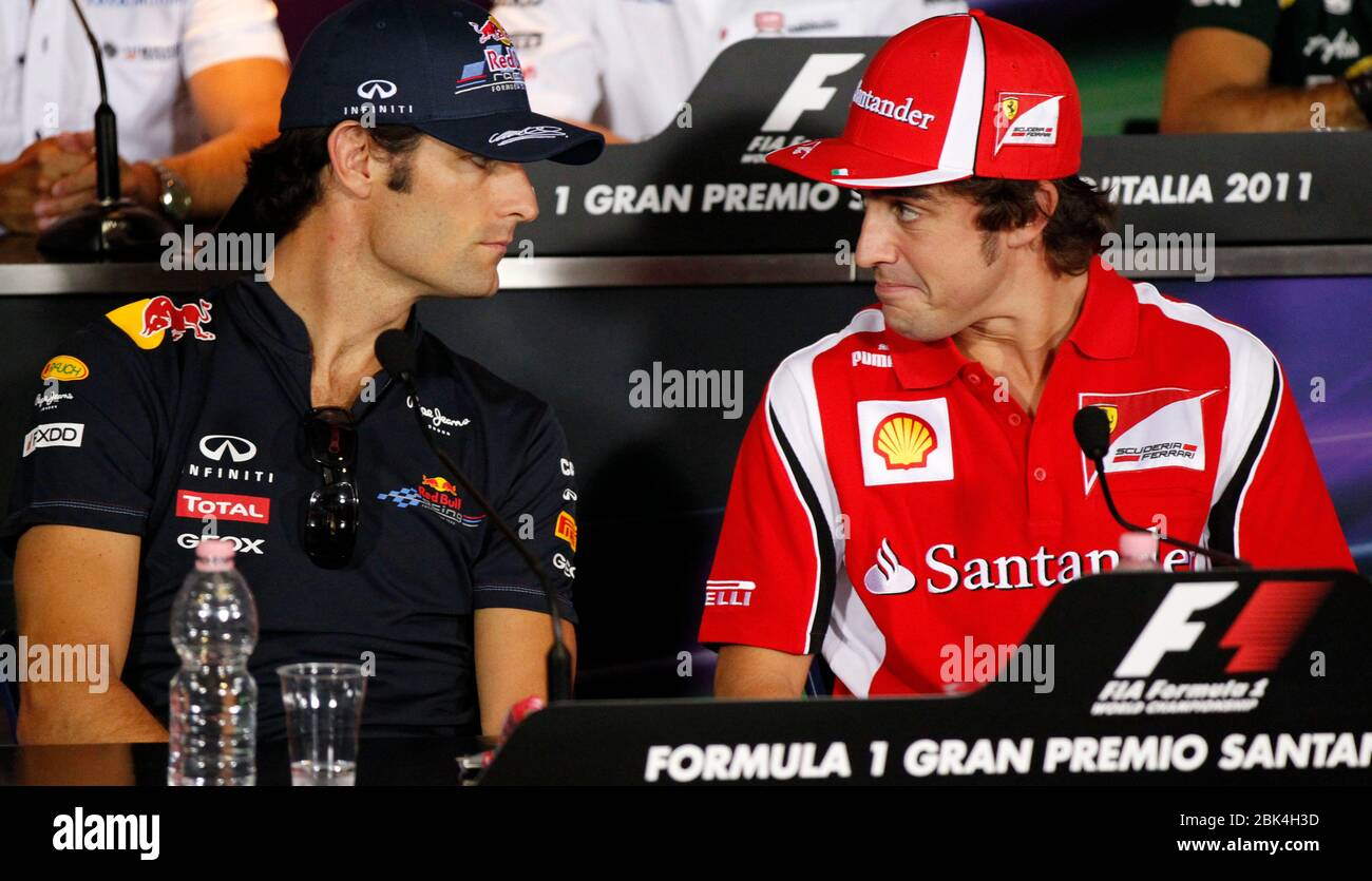 Mark webber with fernando alonso hi-res stock photography and images ...
