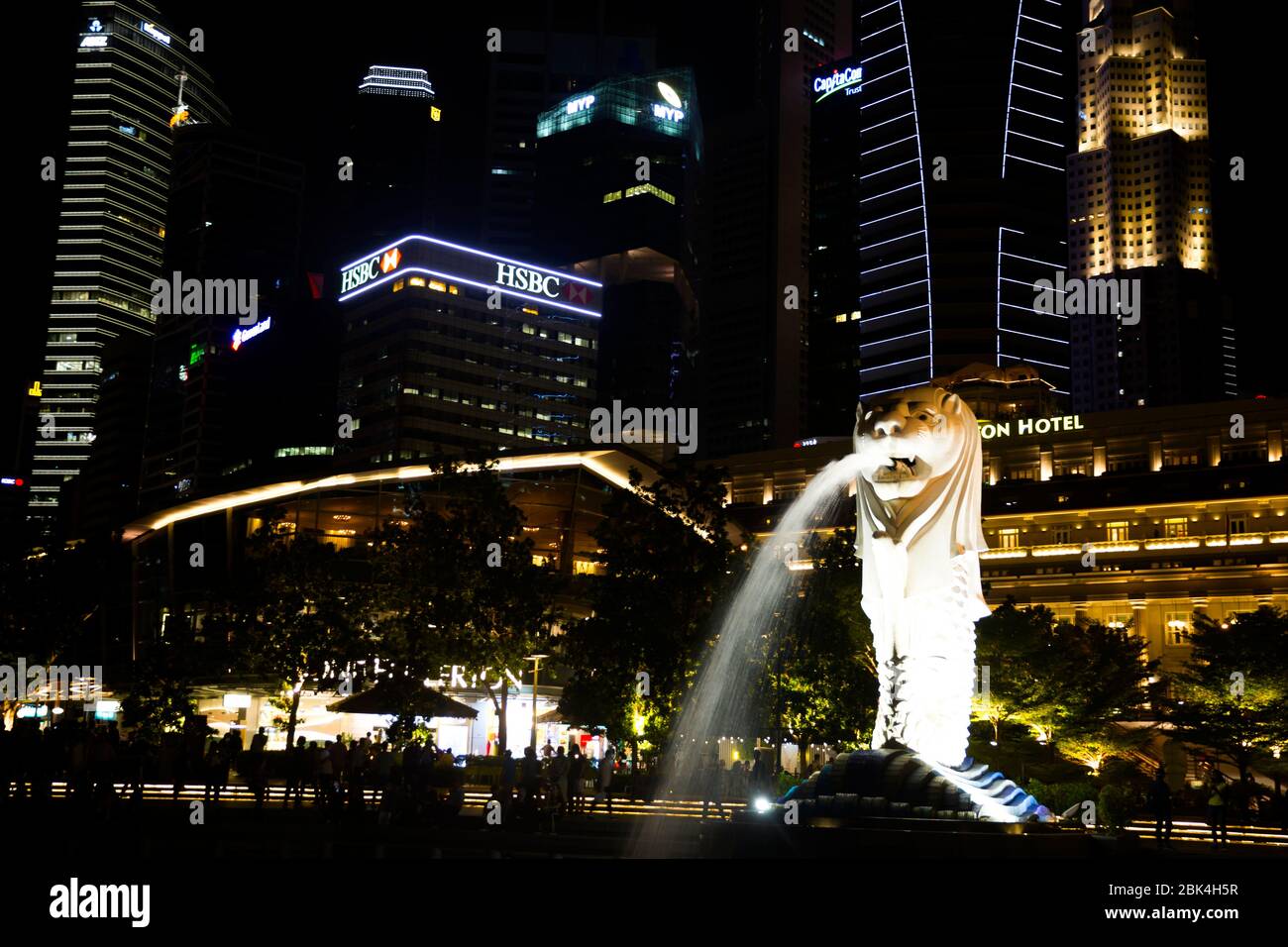 The Merlion Statue in Merlion Park in Singapore Stock Photo - Alamy