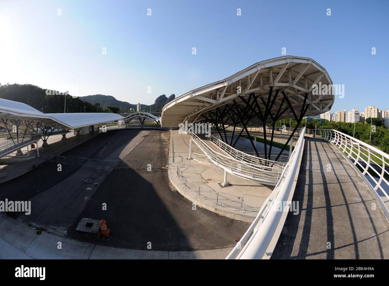Rio de Janeiro, Brazil, April 30, 2020 - Bus terminal (BRT) for public ...