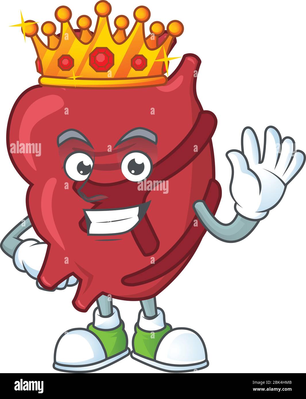 The Charismatic King of heart cartoon character design wearing gold ...
