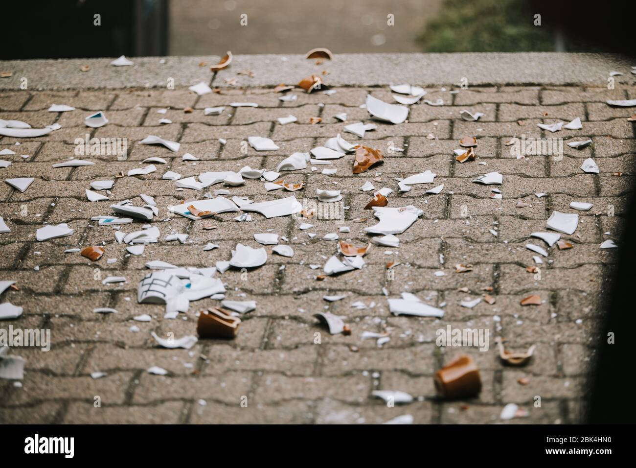 Broken glass on the floor kitchen hi-res stock photography and images ...