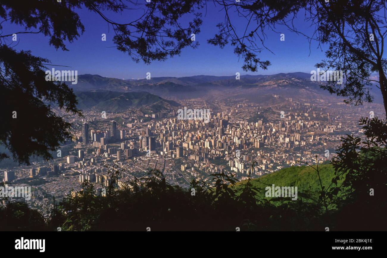 CARACAS, VENEZUELA - Downtown Caracas, as seen from El Avila Park Stock ...
