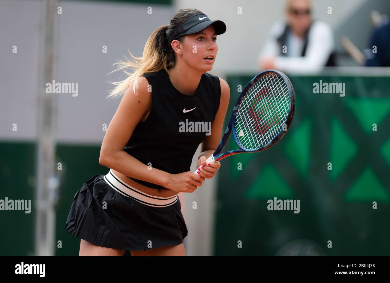 Oceane Dodin of France in action during the first qualifications round ...